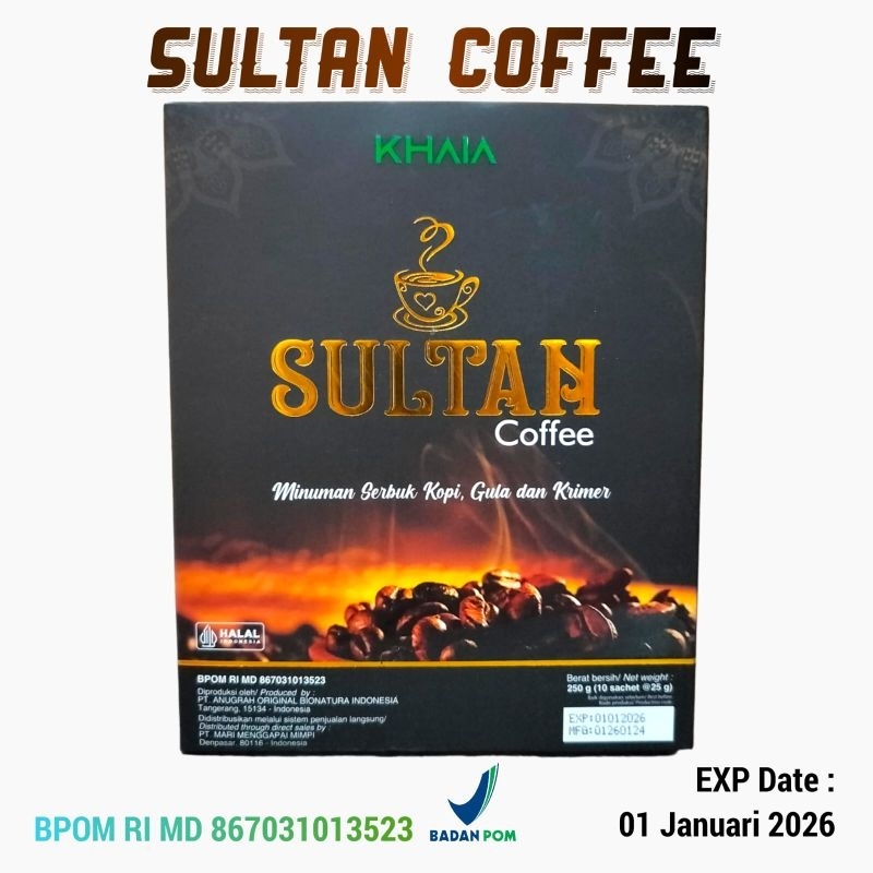Jual SULTAN COFFEE 1 BOX ISI 10 SACHET ORIGINAL | Shopee Indonesia