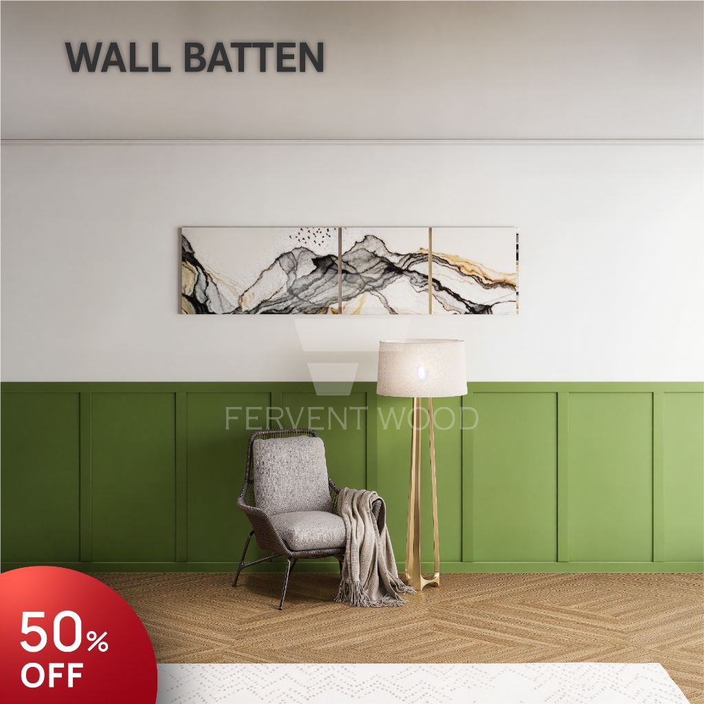 Jual FERVENT WOOD Wall Batten Panel Lis Kayu | Shopee Indonesia
