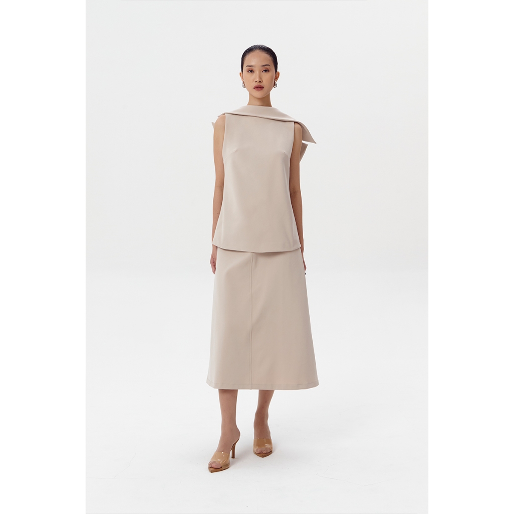 Jual DUMA - QUINN SLEEVLESS TOP | BEIGE | Shopee Indonesia