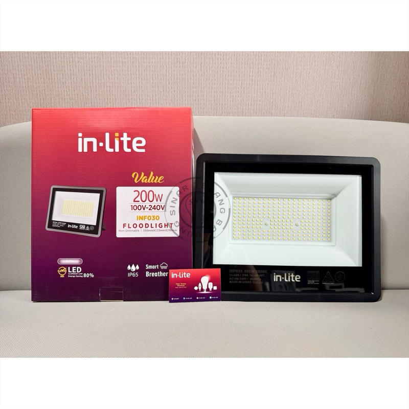 Jual LAMPU SOROT FLOODLIGHT LED INLITE VALUE 200W 200 WATT - INF030 ...