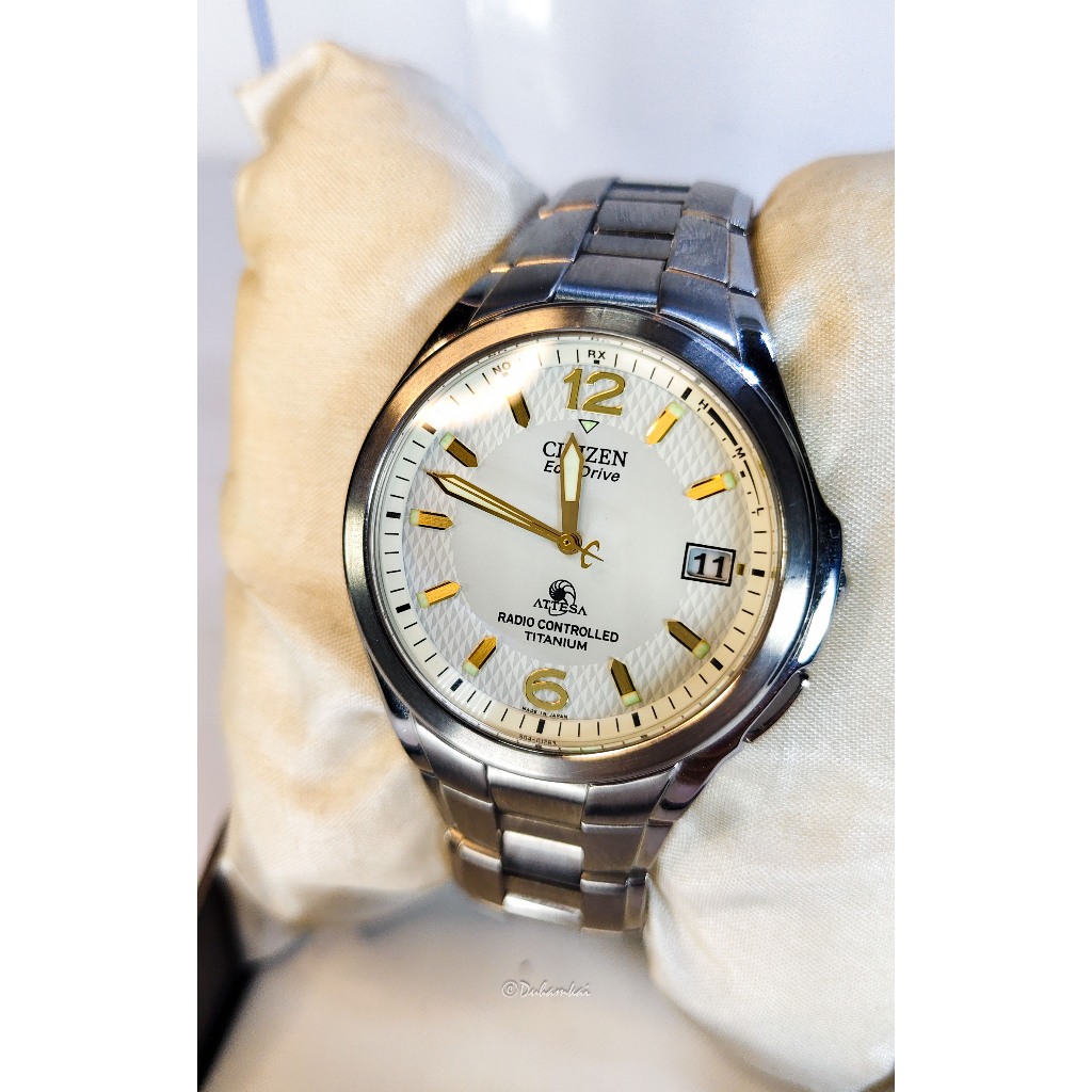 Jual Citizen Attesa Titanium Radio Wave Control Eco Drive NOS Mulus Not ...