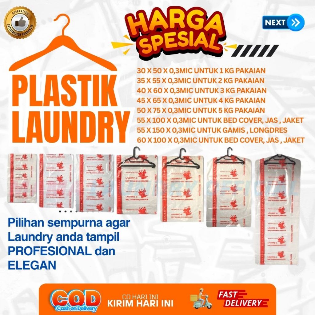 Jual Plastik Packing Laundry Sablon Umum - Plastik Laundry Kiloan - Plastik PP Print - Sablon ...
