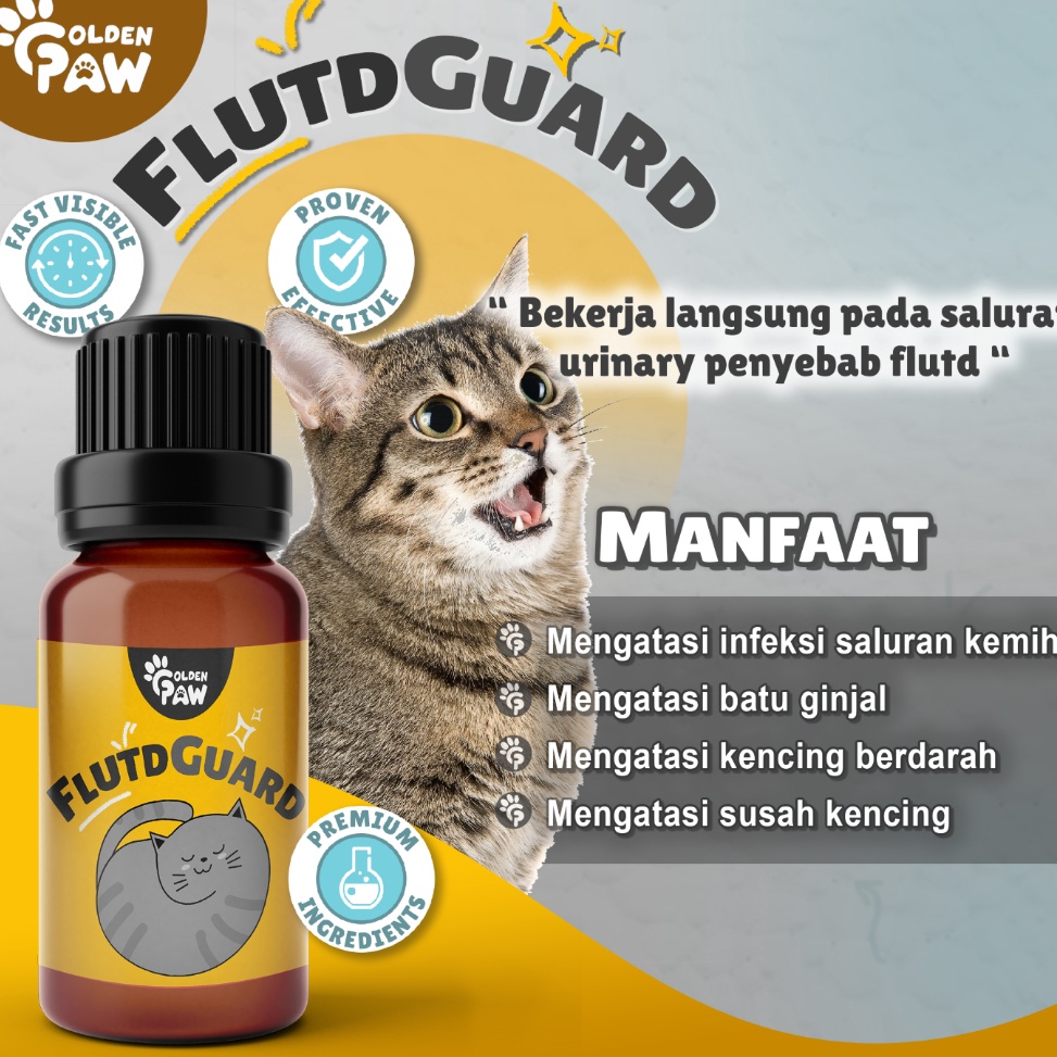 Jual Golden Paw FlutdGuard 5gr Obat Susah Kencing Pipis Berdarah Tidak ...