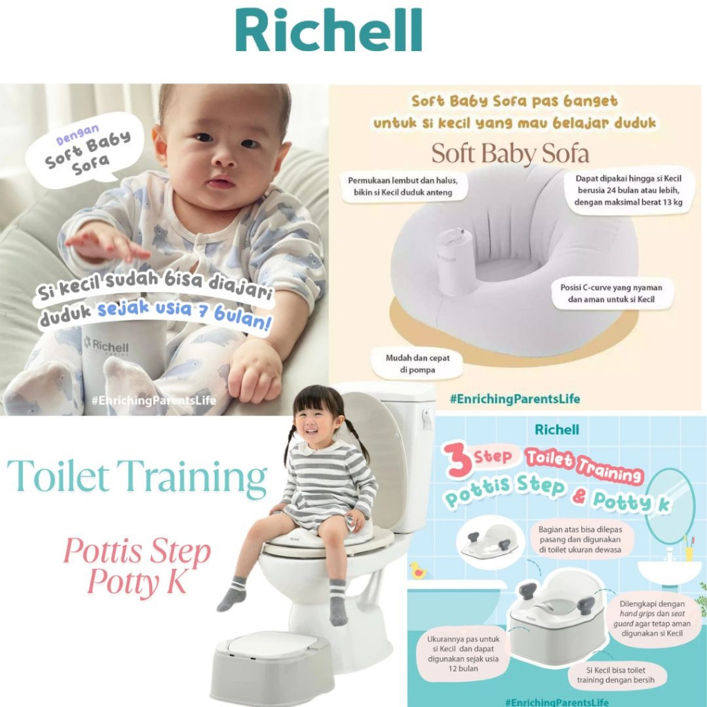 Jual RICHELL SOFT BABY SOFA KURSI BAYI SOFA BABY BANTU SI KECIL BELAJAR ...