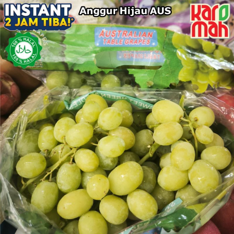 Jual BEST SELLER • BUAH ANGGUR HIJAU AUS 1KG NON BIJI FRESH MANIS ...