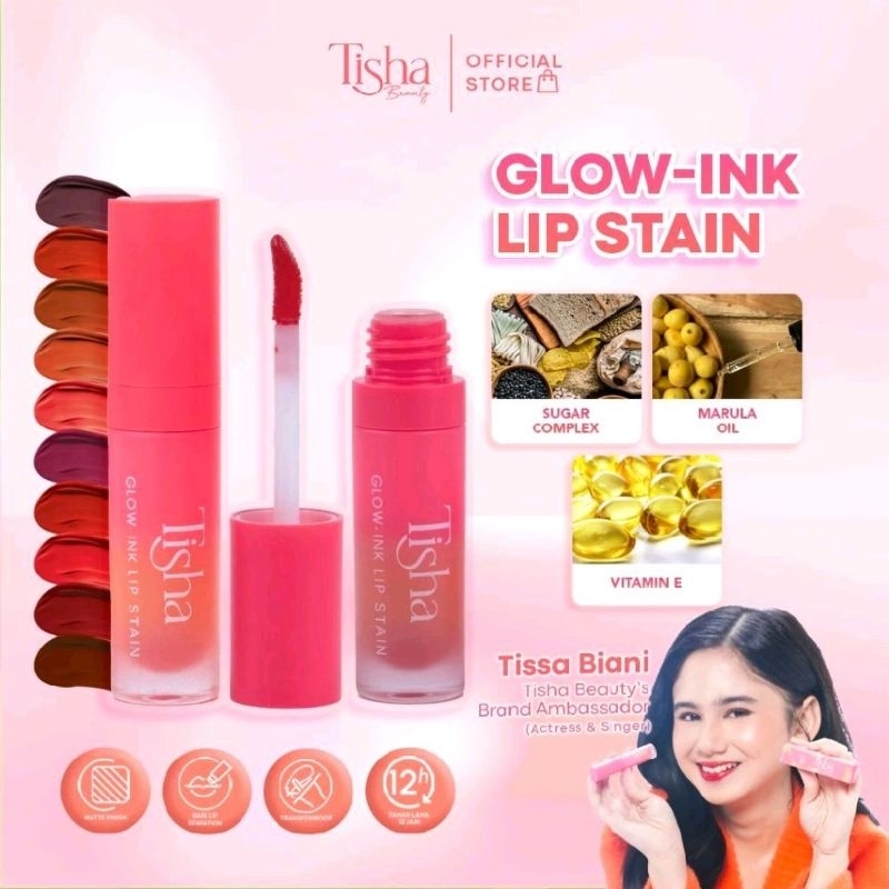 Jual Tisha Beauty Glow Ink Lip Stain nett 2,5ml - Lip Stain - Pewarna ...