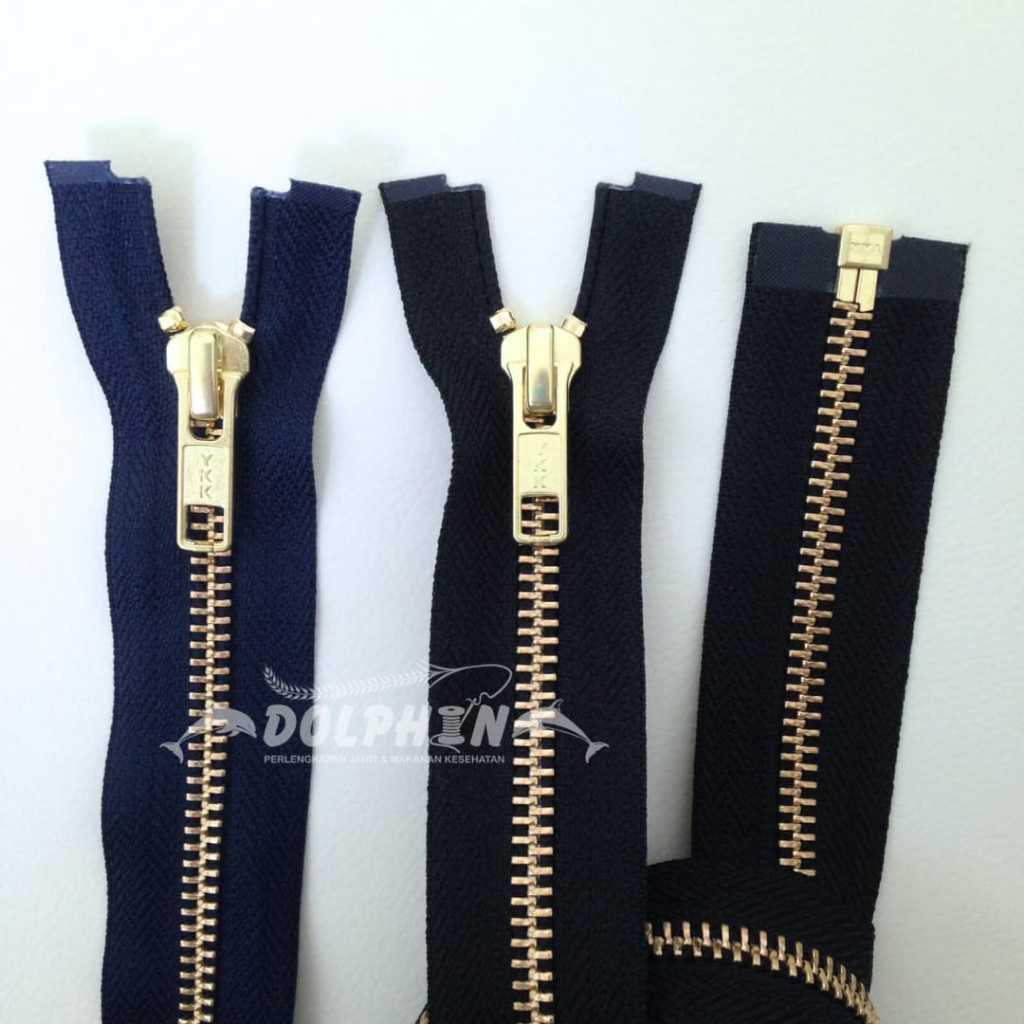 Jual [PER BIJI-RGOR56] Ritsleting Jaket Gigi Besi Emas YKK Rit Resleting Jaket Open End | Shopee ...