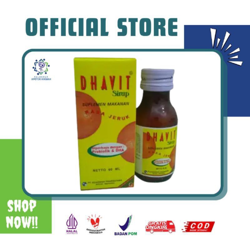 Jual Dhavit syrup suplemen multivitamin kesehatan | Shopee Indonesia
