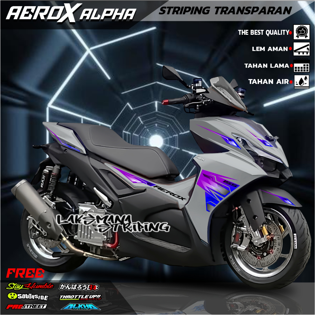 Jual Striping Transparan Yamaha AEROX TURBO AEROX ALFA NEO Variasi ...