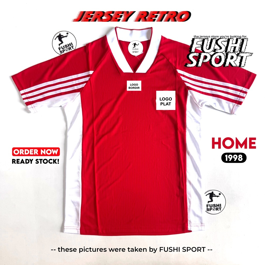 Jual RETRO | Jersey Baju Bola Timnas Indonesia 1998 | Shopee Indonesia