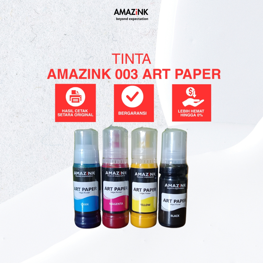 Jual TINTA PRINTER EPSON ART PAPER 003 AMAZINK | Shopee Indonesia