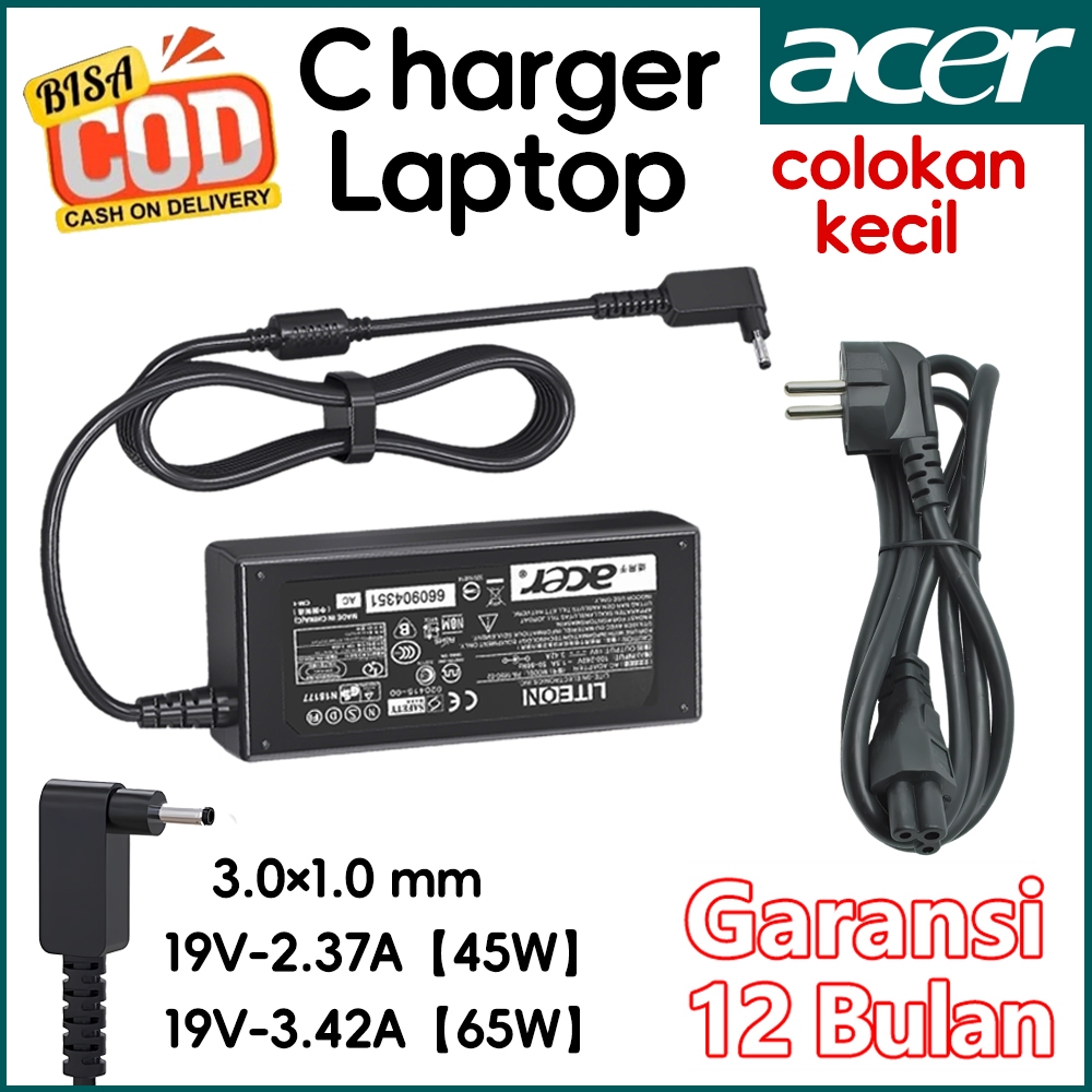 Jual Aicasc-Charger Adaptor Laptop Acer Original Small Plug Bulat Aspire 3 A314 Apire 5 A514 ...