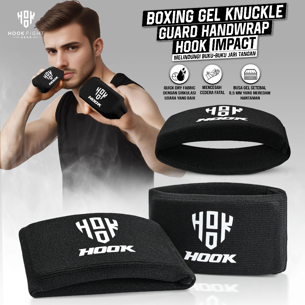 Jual Boxing Gel Knuckle Guard Handwrap Hook Boxing Wrap Handwarp Tinju ...