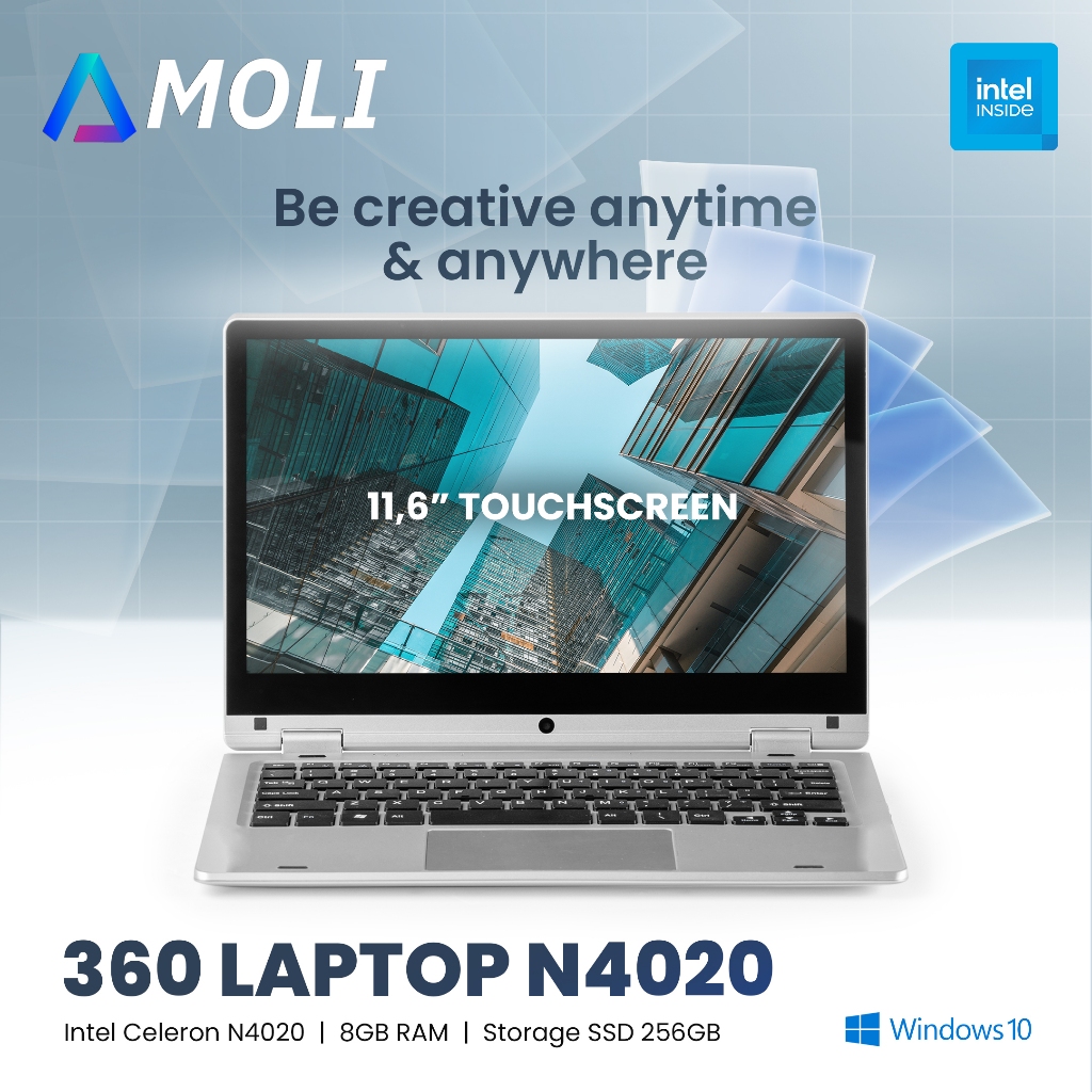 Jual AMOLI Laptop Intel N4020 11,6 ” inci Layar Touchscreen Flip 360 ...