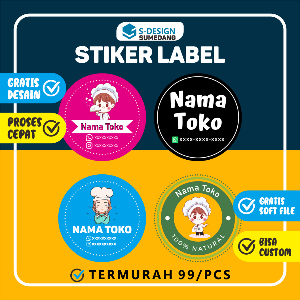 Jual STIKER CUSTOM KUALITAS BAIK SDESAIN CABANG SUMEDANG / STIKER ...