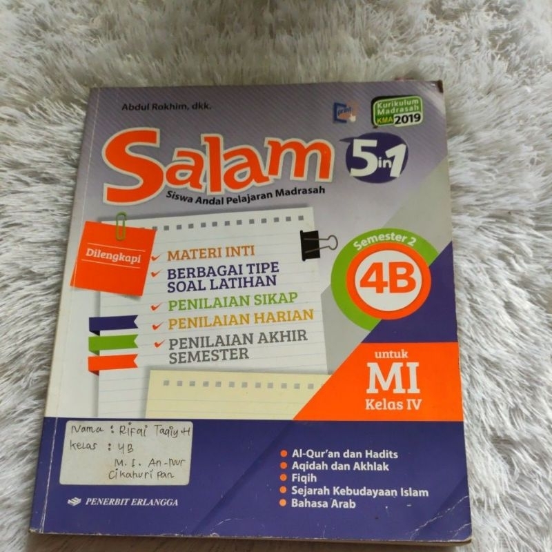 Jual SALAM 5 IN 1 JILID 4B UNTUK MI KELAS IV SEMESTER 2 original ...