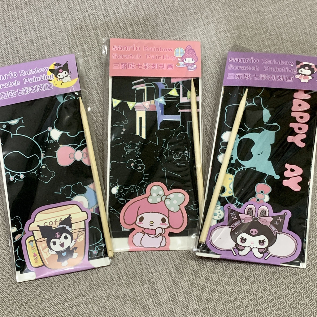 Jual Magic Scratch Sanrio Black Cardboard | Buku Magic Warna Sanrio 4 ...