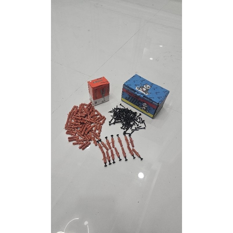 Jual sekrup dan piser untuk pemasangan breket batang gorden di tembok ...