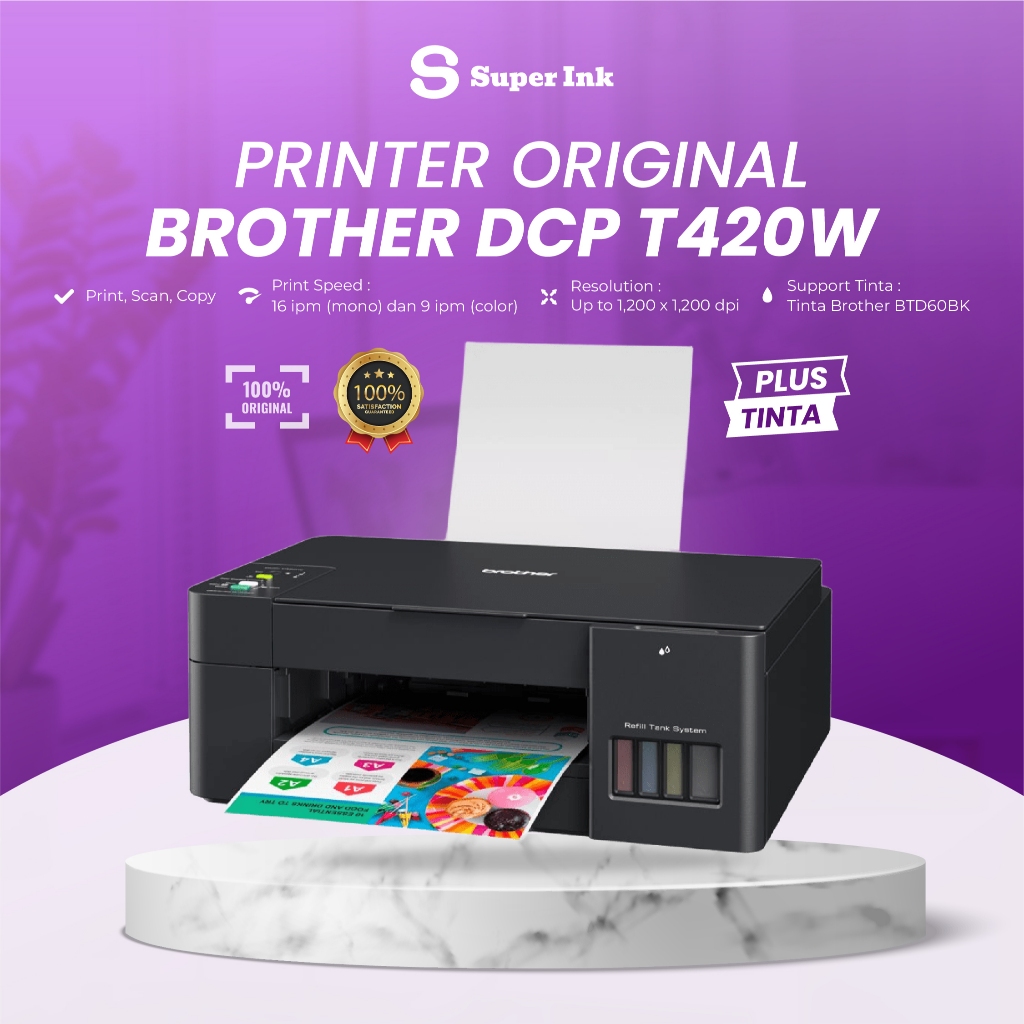 Jual Printer Brother T420W/DCP T420W Garansi Resmi Printer All in One ...