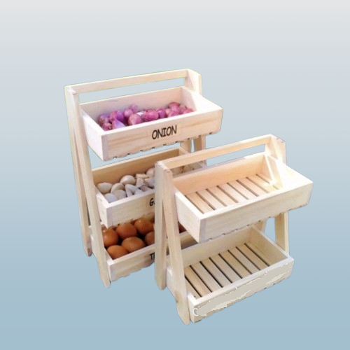 Jual Rak Rack Kayu Susun Tempat Penyimpan Botol Toples Bumbu Serbaguna ...