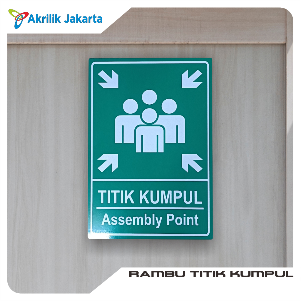 Jual Rambu titik kumpul plat ACP | Assembly Point Acp Ukuran - 40 x ...