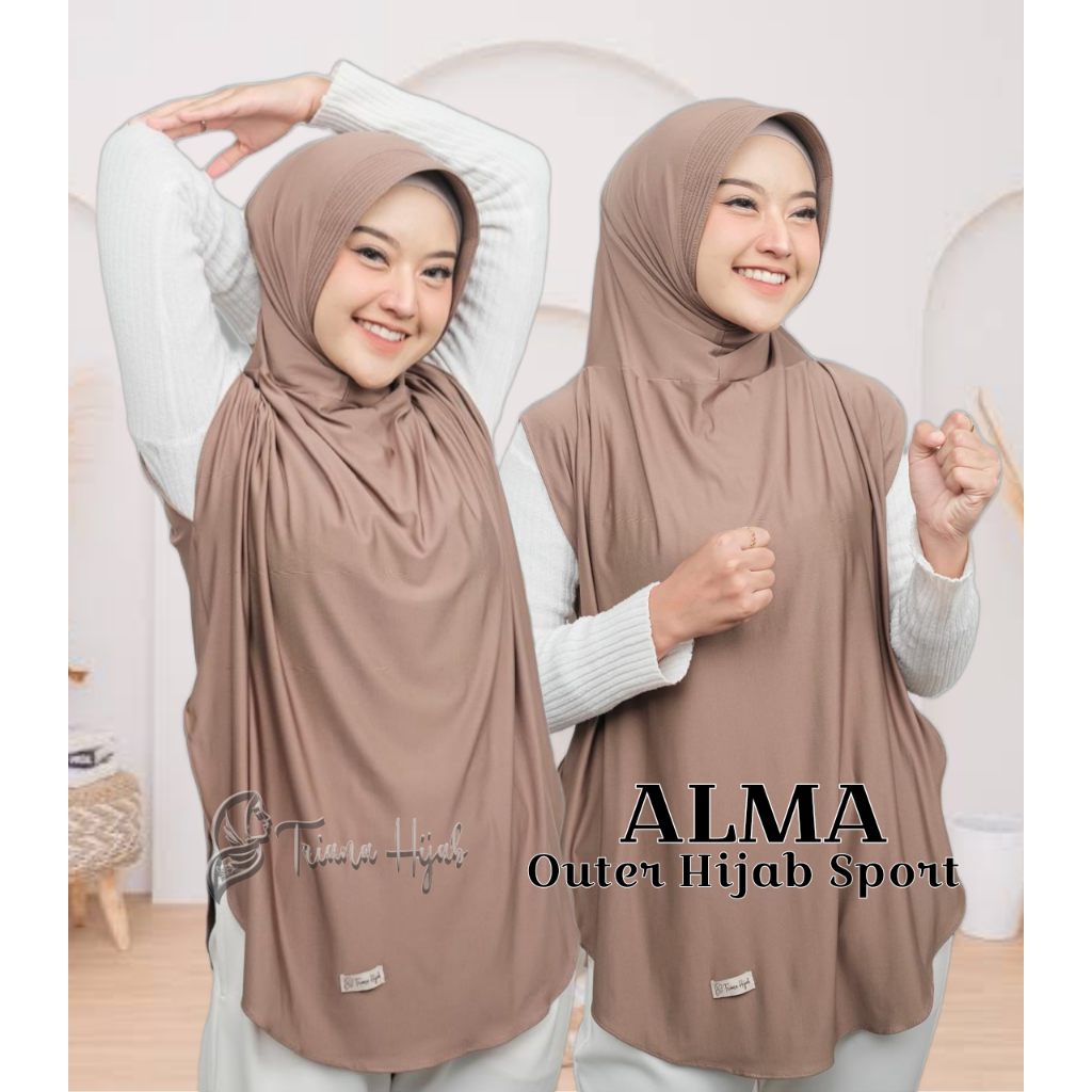 Jual Alma Hijab Rompi Instan Outer Hijab Sport Vest Jersey Premium ...