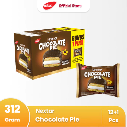 Jual Nabati Nextar Chocolate Pie | Chocopie 1 Box isi 12+1Pcs | Shopee ...