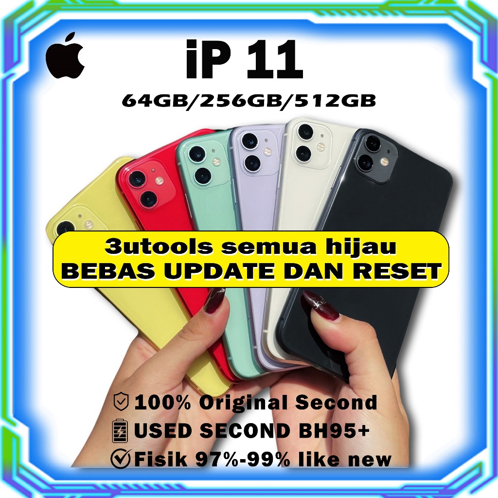 Jual (NORMAL) iP 11 256GB/128GB/64GB GSM LTE 4G SECOND LIKE NEW ...