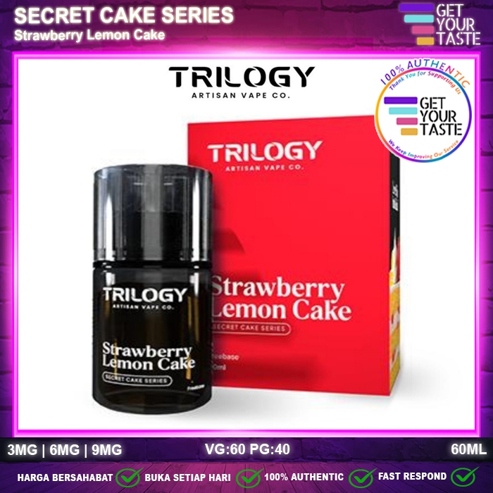 Jual Liquid Secret Strawberry lemon Cake 60ML By JVape X Trilogy ...