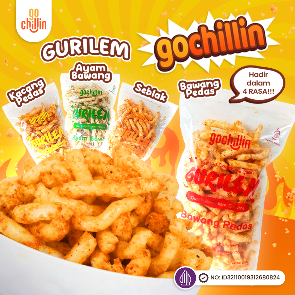 Jual Gochillin - Gurilem Ikan Kerupuk Asli Cililin Pedas Bawang Kacang Gurih Halal | Shopee ...