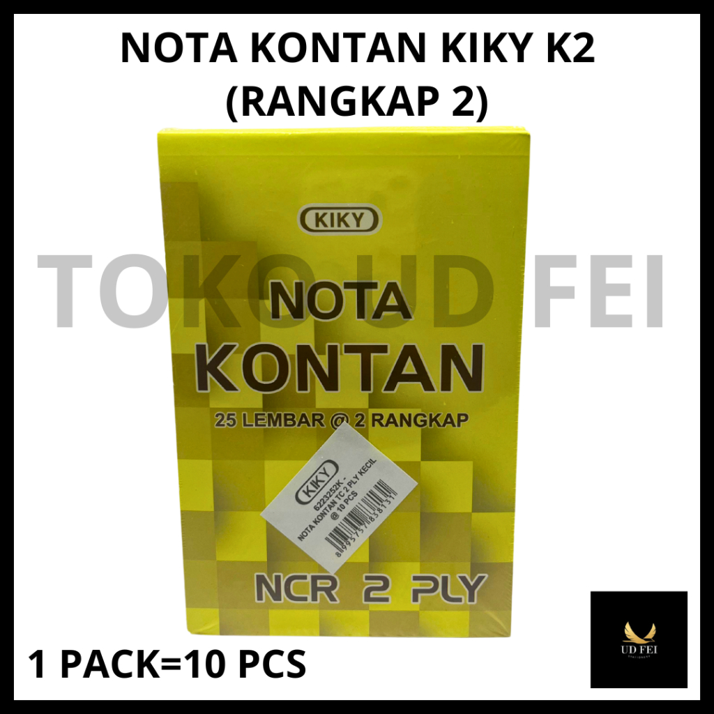 Jual (1 PACK= 10 PCS -COVER RANDOM) Nota Kiki/ Nota 2 Ply/ Nota Rangkap 2/ Kiky Nota 2 Ply/ Nota ...