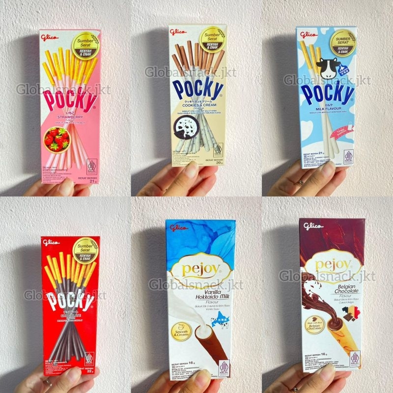 Jual [MINI SIZE] GLICO POCKY BISKUIT STIK STRAWBERRY / COOKIES & CREAM / CHOCOLATE / MILK ...
