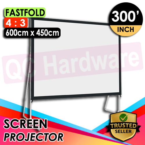 Jual Layar Proyektor Fastfold 300" Inch Diagonal Ratio 4:3 ( 6 x 4 ...