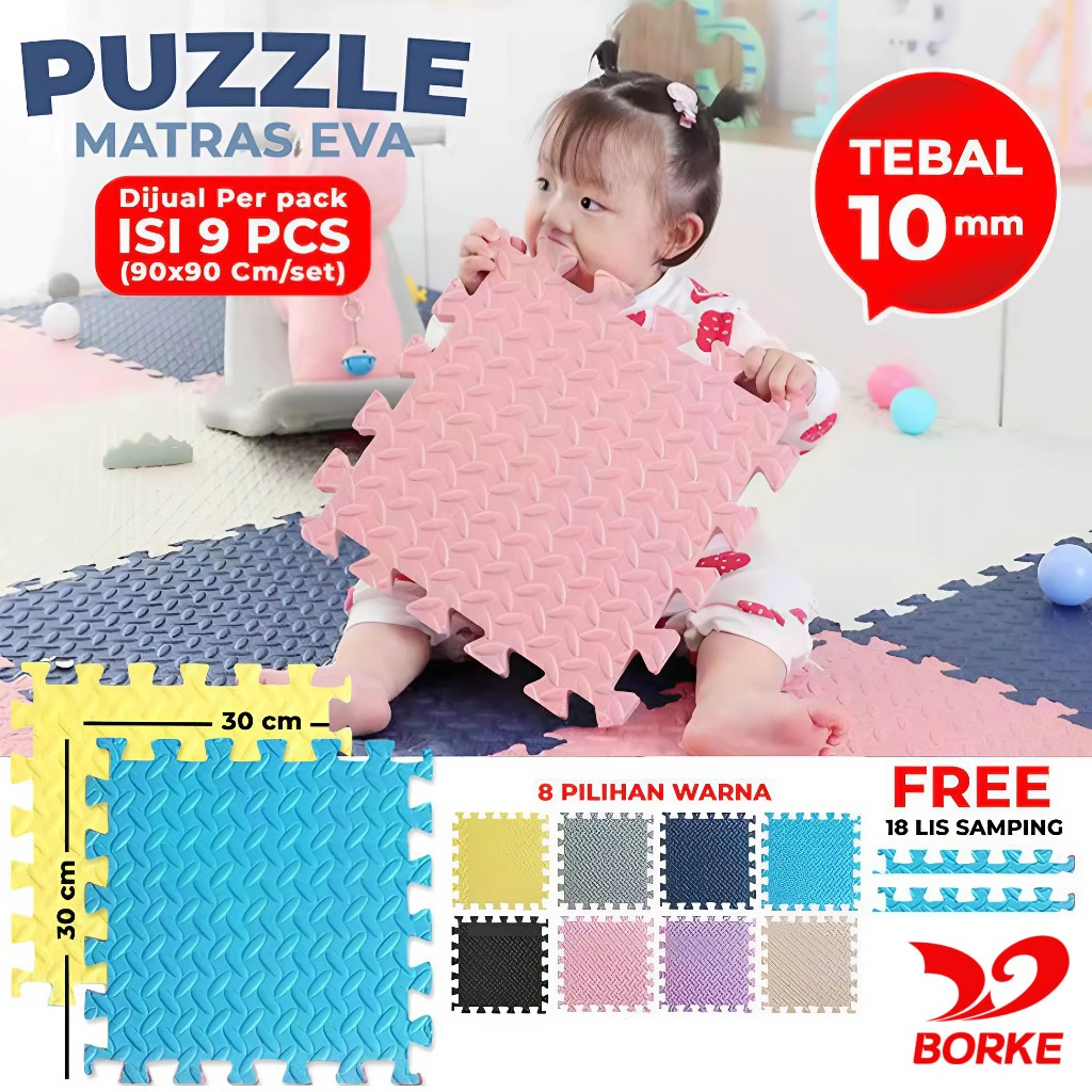 Jual BORKE Matras Puzzle Evamat 60x60cm SNI - Alas Lantai Aman dan ...