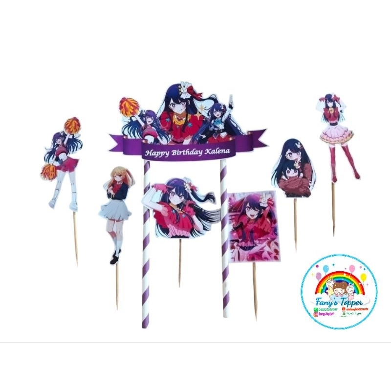Jual Topper Oshi No Ko topper anime topper ulang tahun topper happy ...