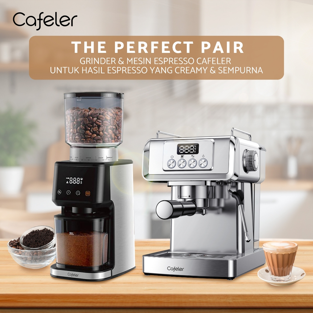 Jual Cafeler Mesin Kopi Espresso 20 Bar Coffee Maker Stainless Steel ...