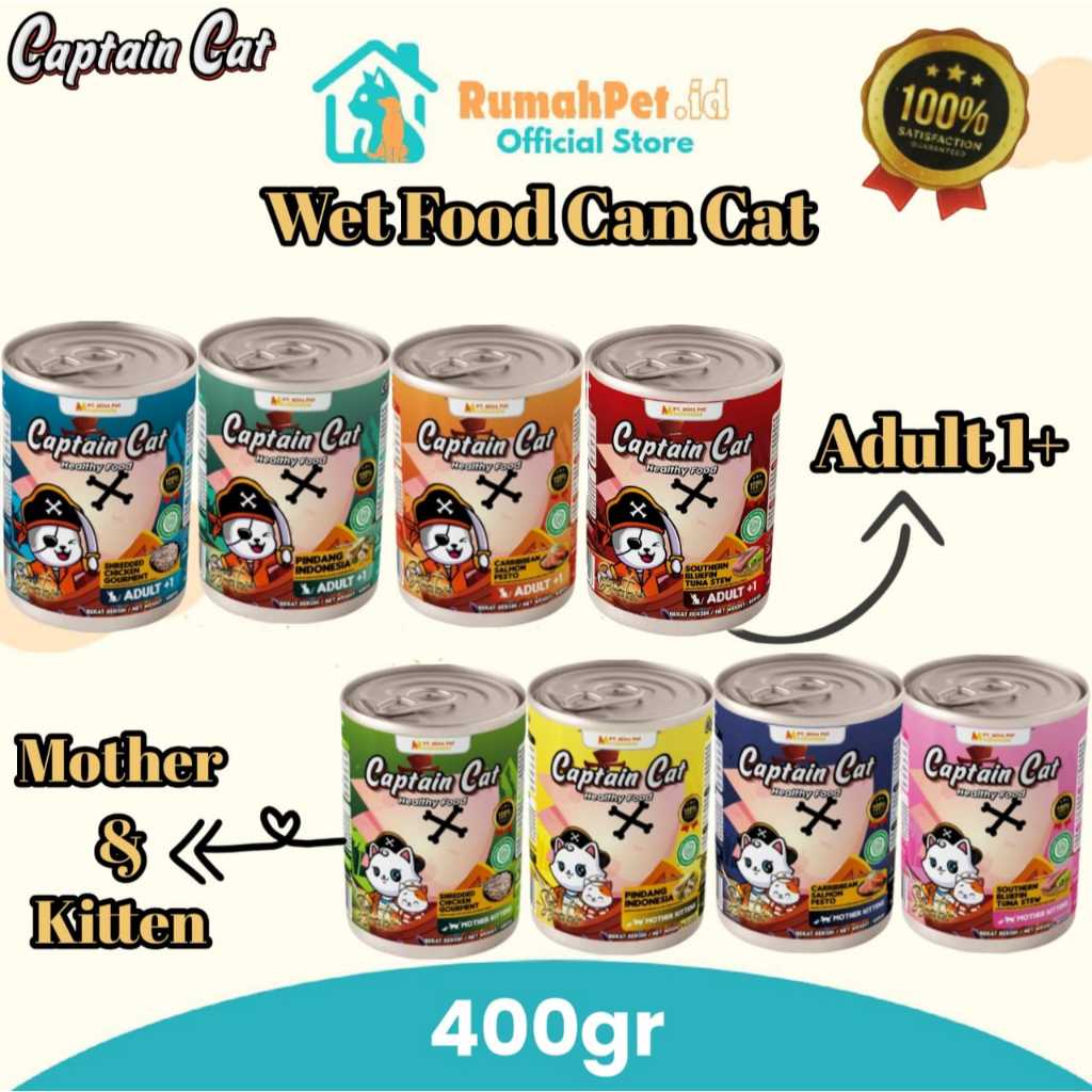 Jual Captain Cat Wet Food Can Signature 400gr Captain Cat Makanan Basah ...