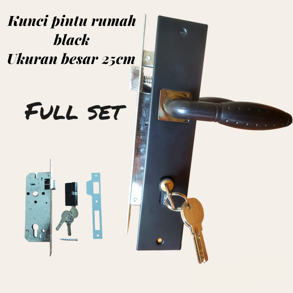 Jual handle pintu rumah gagang pintu kunci pintu rumah besar 25cm bulat ...