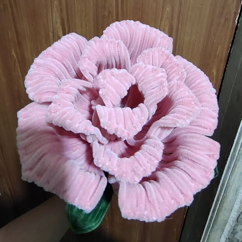 Jual Giant Flower/Bunga Raksasa kawat bulu mawar/rose single | Shopee ...