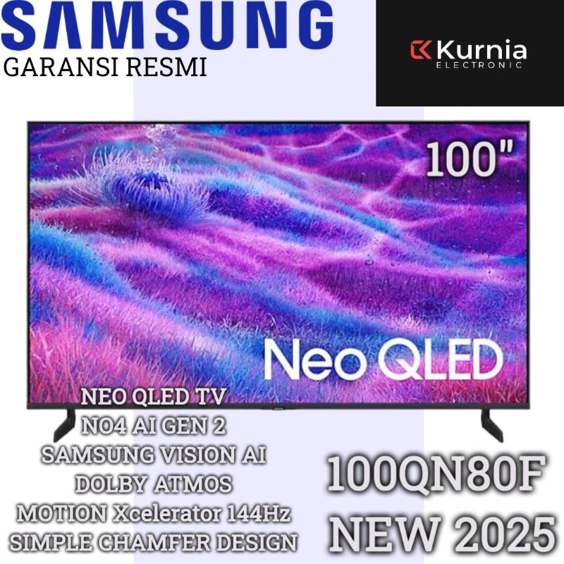 Jual SAMSUNG 100QN80F / QA100QN80F NEO QLED 4K SMART TV 100 inch 2025 ...