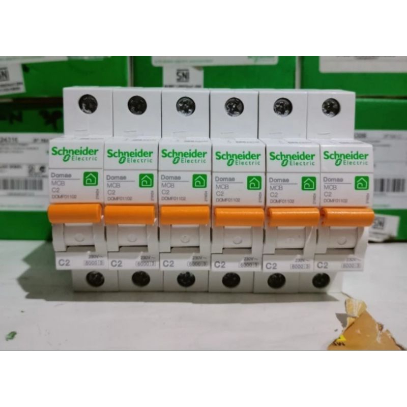 Jual mcb 1p 2a 6ka DOMF01102 new domae schneider original | Shopee ...