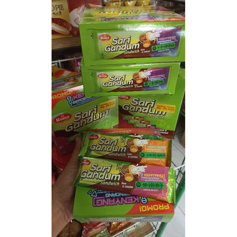Jual Roma Sari Gandum | Biskuit Sandwich Rasa coklat | 1 box isi 12 ...