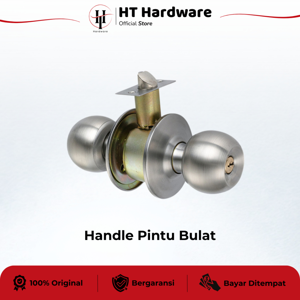 Jual Handle Pintu Bulat HT Hardware - Gagang Pintu Kunci Silinder ...