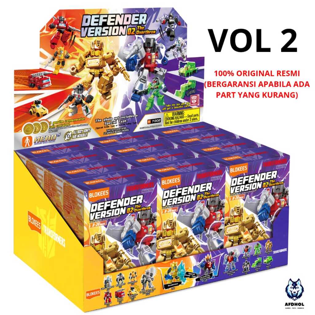 Jual BLOKEES TRANSFORMERS DEFENDER VERSION 02 THE OVERTHROW VOL 2 GDV02 BLINDBOX TRANSFORMERS ...