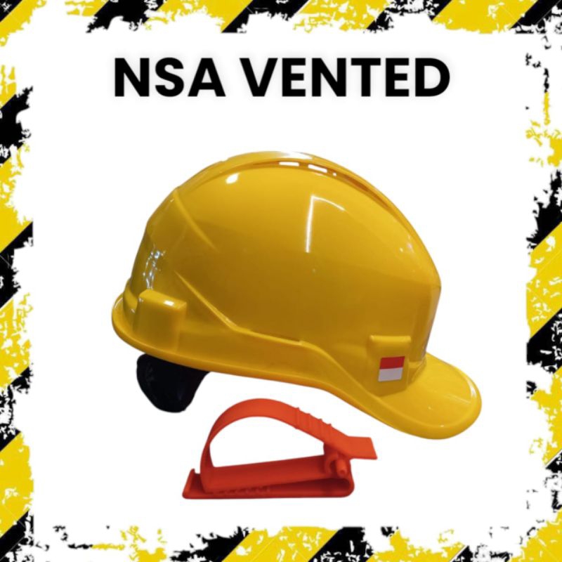 Jual Helm safety NSA VENTED/helm safety ventilasi kuning | Shopee Indonesia