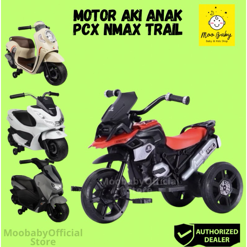 Jual Termurah !!! Motor listrik aki anak Trail BMW PCX & Nmax lisensi ...