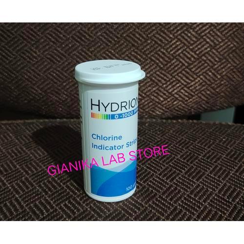Jual CH-1000 Chlorin test strip 0-1000 ppm 100 strips/vial HYDRION ...