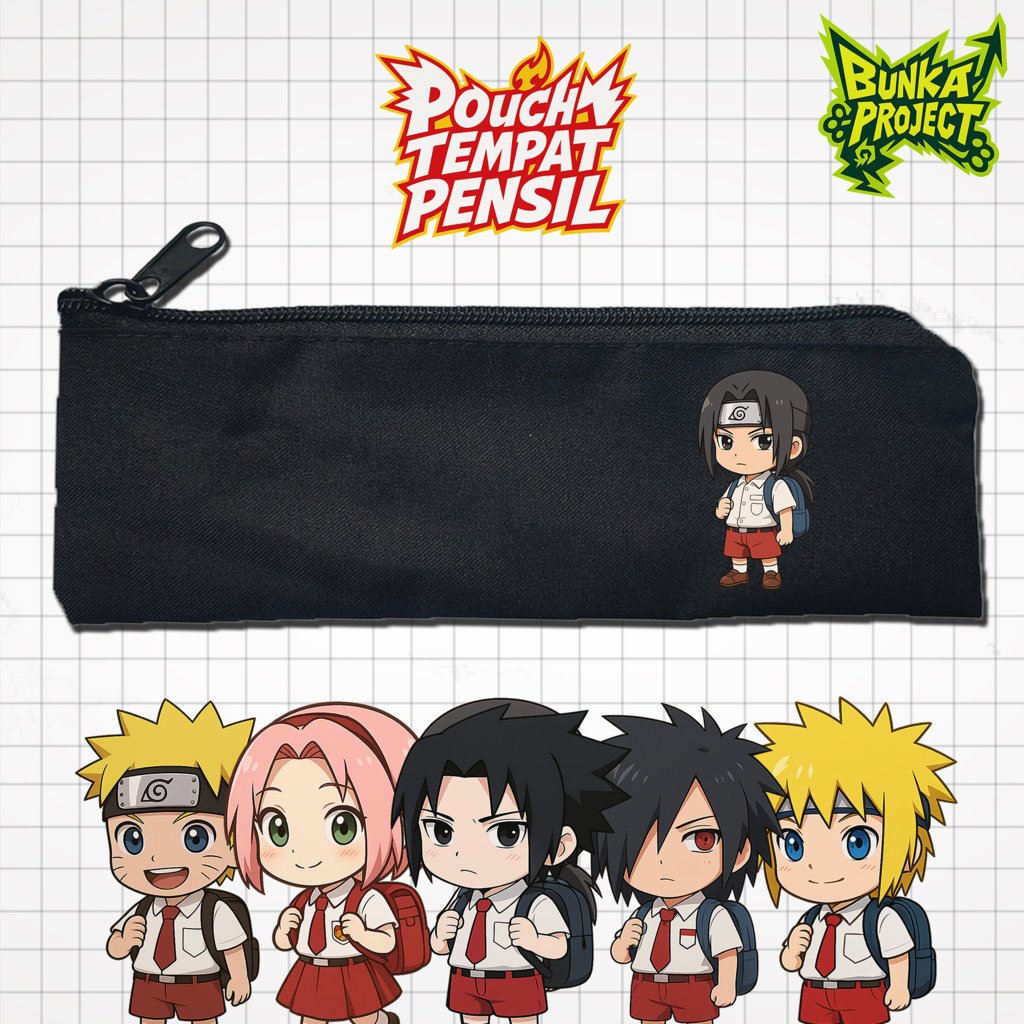 Jual Pouch Tempat Pensil Anime Naruto Seragam SD Murah Bahan Souvenir ...