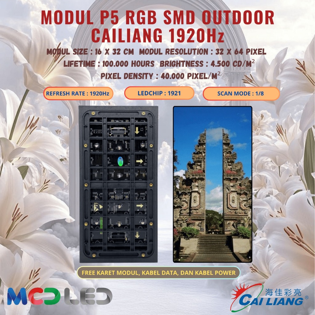 Jual PANEL MODUL LED P5 SMD RGB FULL COLOR OUTDOOR CAILIANG | Shopee ...