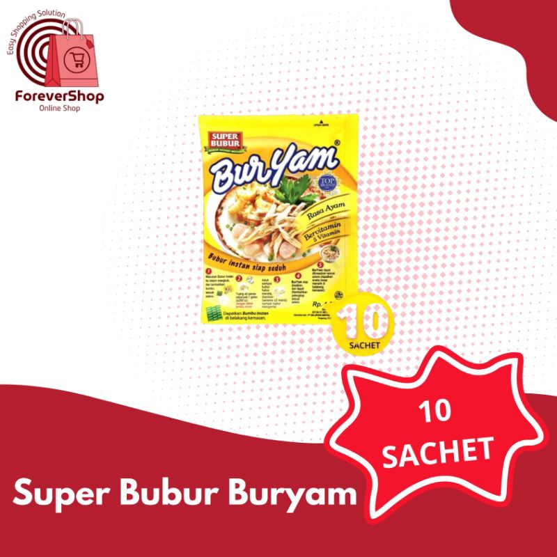 Jual Super Bubur Buryam 1 Renceng isi 10 sachet - Bubur Instan Praktis ...